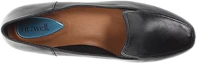 Amazon.com | Fitzwell Women's Tegan Black Kid Leather Loafer 10 W ...