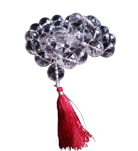 ADI Jewels Natural Sphatik Mala Transparent Earthmine Real Clear Quartz ...