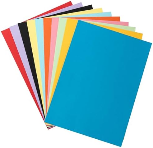 Coloured Paper A4 100 Sheets - Cardstock 180gsm with 10 Colours ...
