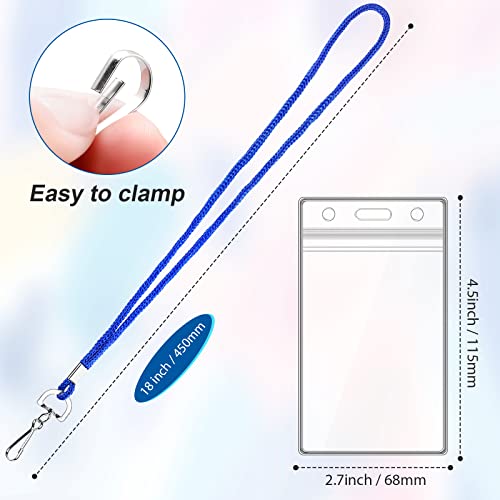 Snapklik.com : 100Pcs Clear Plastic Vertical Name Tag Badge ID Card ...