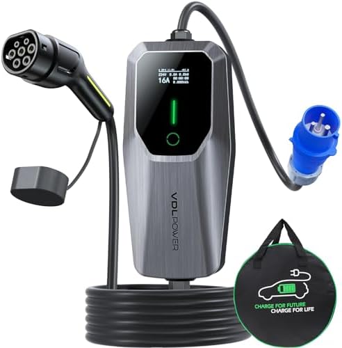 VDLPOWEREU EV Charger 7kw, 6A/8A/10A/13A/16A/20A/24A/32A Variable, Home ...