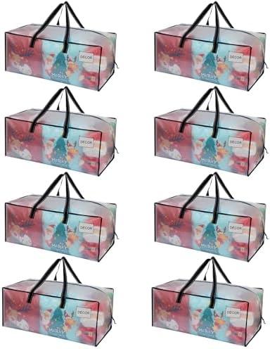Amazon.com: VENO 8 Pack Heavy Duty Moving Bags, Christmas Storage Bins ...