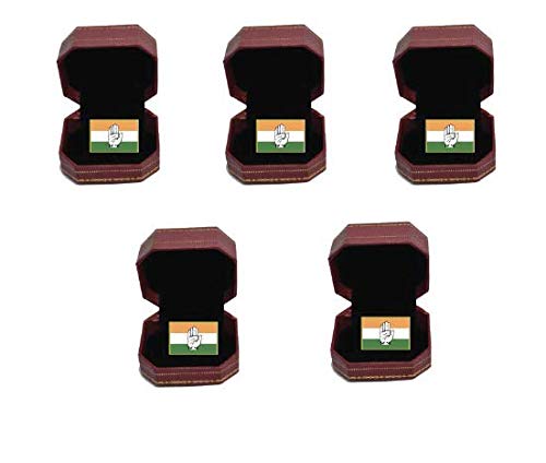 Buy INC Indian National Congress Flag/Jewellery Quality Gold Enamel ...