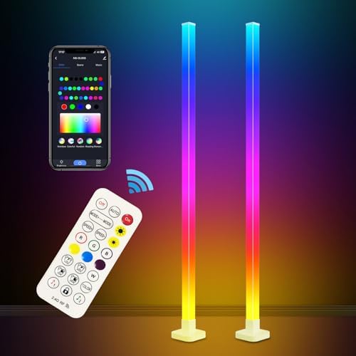 JolyWell RGB Floor Lamp, 63" LED Corner Floor Lamp Compatible with ...