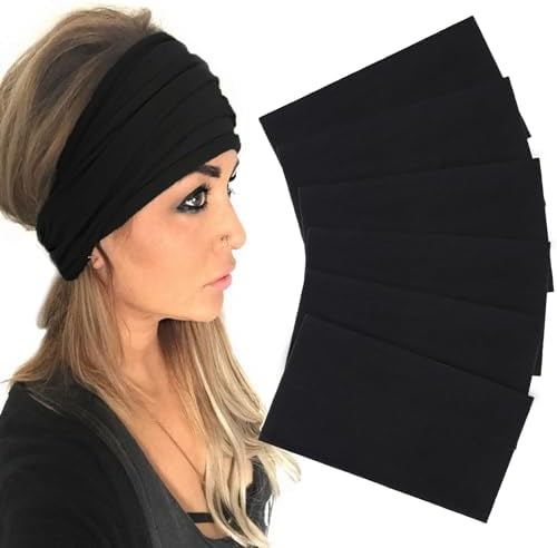 Amazon.com : Sefiinh Wide Headbands For Women Stretch Headband Boho ...