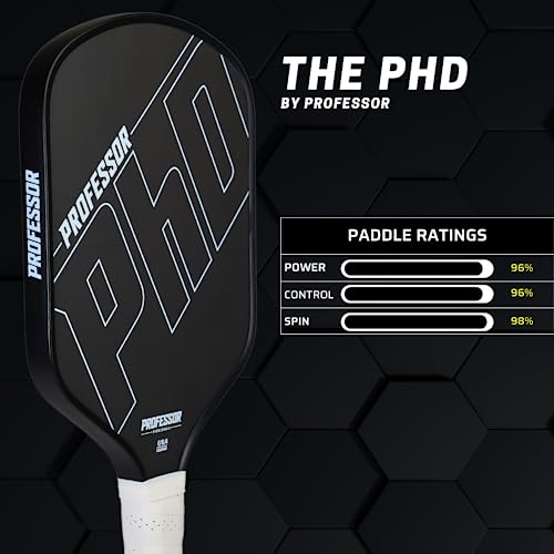 Professor-Phd-Raw-Carbon-Fiber-Premium-Pickleball-Paddle-Racket-Usa ...