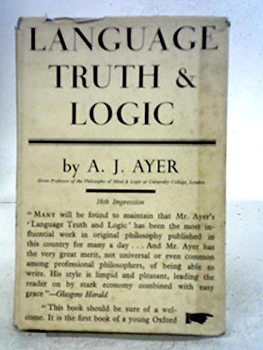 Language, Truth and Logic: Ayer, Alfred Jules: Amazon.com: Books