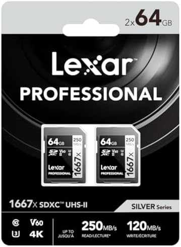 Amazon.com: Lexar 128GB Professional 128GB SILVER PRO SDXC Memory Card ...