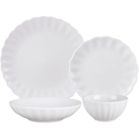 Amazon.com | Godinger Dinnerware Set - 16-Piece Set, 4 Each of 10.5 ...