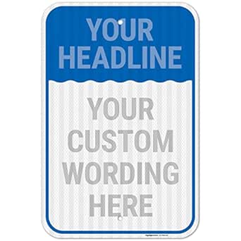 Amazon.com: Sigo Signs Custom Message Pool Sign, 12x18 Inches, 3M EGP ...
