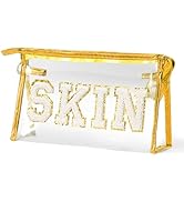 Amazon.com : AsodSway Preppy SPF Cosmetic Bag - SPF Chenille Varsity ...