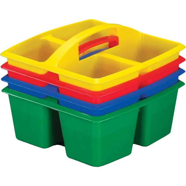 Buy Really Good Stuff 4-Compartment Caddies – Set of 4, Primary Colors ...
