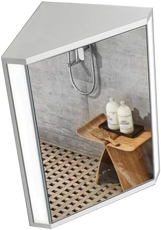 Triangular Mirror Cabinet With Light Bathroom Corner Mirror Cabinet ...