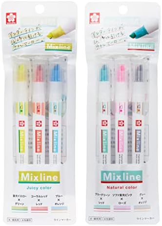 Amazon.com: Sakura Craypas VUK-T6 Mixline Highlighter, 6 Color Set