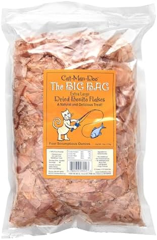 Cat-Man-Doo Extra Large Dried Bonito Flakes Treats for Dogs & Cats ...