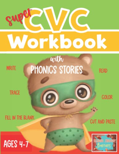 Buy CVC Workbook with Phonics Stories: Phonics and Coloring Books for ...