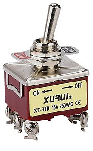 Heavy Duty 3PST ON-Off Toggle Switch 20A 125V, 15A 250V Screw Terminals ...