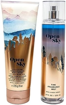 Amazon.com : Bath & Body Works Open Sky -Duo set -Fragrance Mist and ...