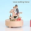 Amazon.com: EFLSYFC Handmade Wooden Rotating Music Boxes - Musical Box ...