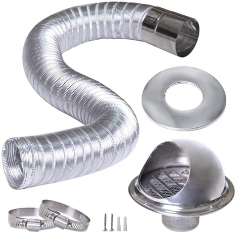 2 in Pellet Stove Vent Pipe Kit,Outside Fresh Air Intake Pipe Vent Kit ...