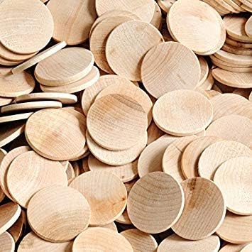 Amazon.com: Wood Discs and Blank Tokens for Crafts, 1-1/2 x 1/8 inch ...