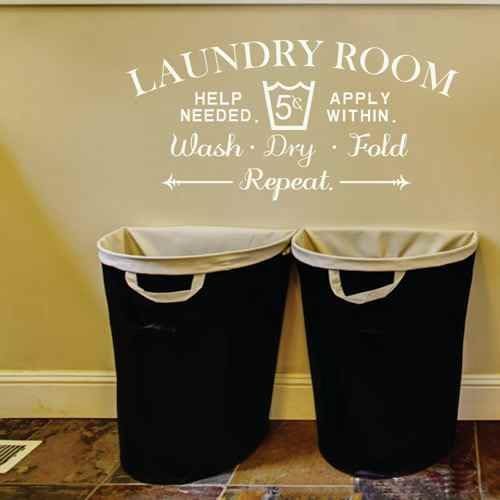 Amazon.com: Laundry Room Decal Vinyl Wall Decal Sticker Laundry Room ...