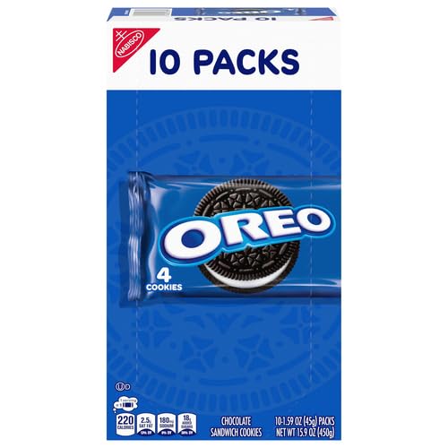 Amazon.com: OREO Chocolate Sandwich Cookies, 10 Snack Packs (4 Cookies ...