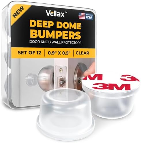 Amazon.com: Vellax 12 Clear Silicone Door Bumpers – Self-Adhesive Wall ...