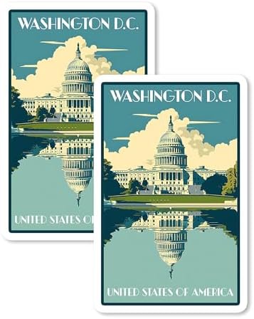 Amazon.com: Washington DC Magnet 4 Inch 2-Pack – Strong Vinyl ...