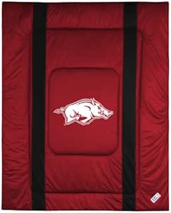 Amazon.com: Arkansas Razorbacks SIDELINES College Bedding Comforter ...