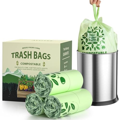 Amazon.com: AYOTEE 1.6 Gallon Small Trash Bags with Handles,75 Count ...