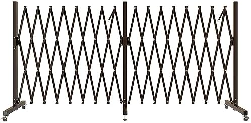 Amazon.com: Metal Expandable Barricade Gate with Casters, Portable ...