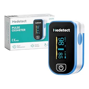 Medetect CE Certified - MHRA Registered Pulse Oximeter/Blood Oxygen ...