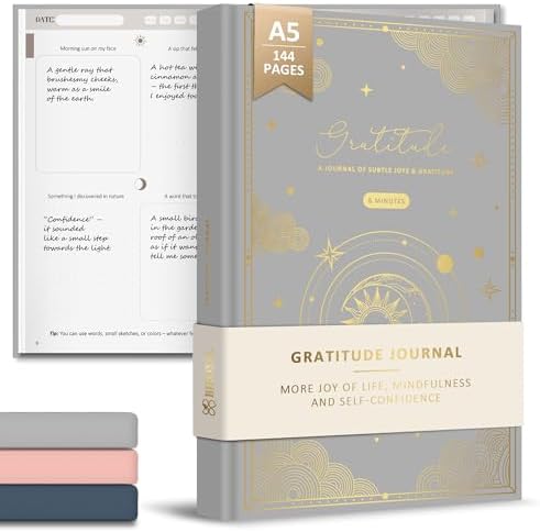 BIROYAL A5 Gratitude Journal for Women - Undated Daily 5 Minute ...