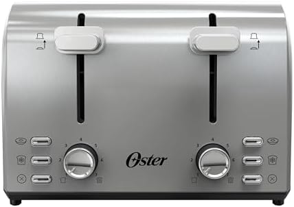 Amazon.com: Oster 4-Slice Toaster with Extra Wide Slots, Stainless ...