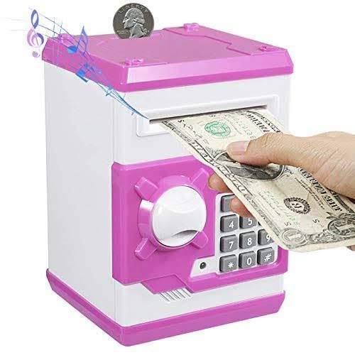 MIDHASH Piggy Bank ATM for Kids Money Safe Savings with Password Box ...