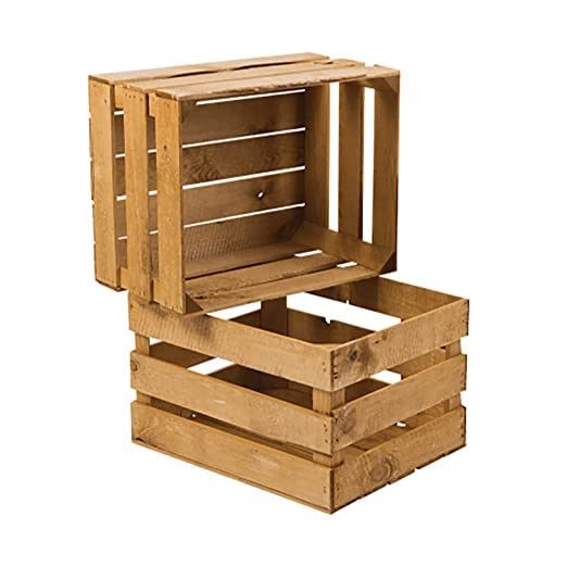 WOODENLAB - Combo Pine Wood Big Basket/Crate Ideal for Decoration ...