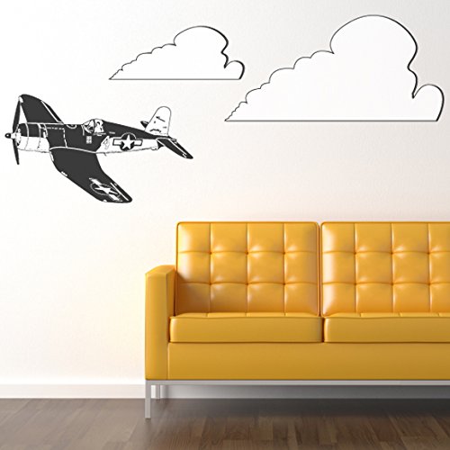 Amazon.com: F4U Corsair Airplane and Clouds Wall Decal Set : Tools ...