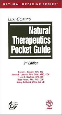 Natural Therapeutics Pocket Guide: 9781930598997: Medicine & Health ...