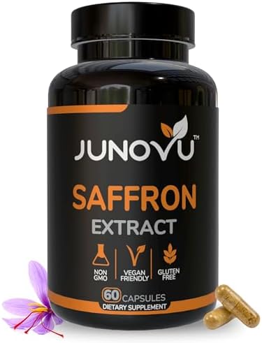 Amazon.com: Junovu Premium Saffron Supplements - Pure Saffron Extract ...