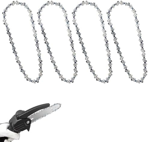 4pcs Mini Chainsaw Chains, 6 Inch Steel Chainsaw Replacement Chain ...