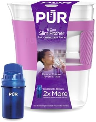 Amazon.com: PUR Slim Water Filter Pitcher, 8-Cup Capacity, Compact ...