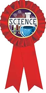 Amazon.com : Science Red Rosette Ribbon, Science Fair Academic Trophy ...