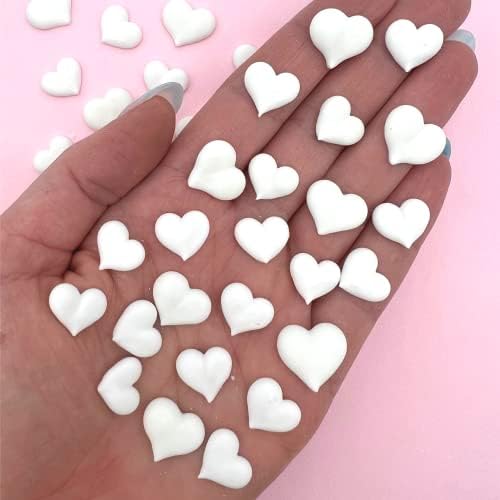 Amazon.com: 36 White Hearts Mini Icing Decorations | Valentines Day ...
