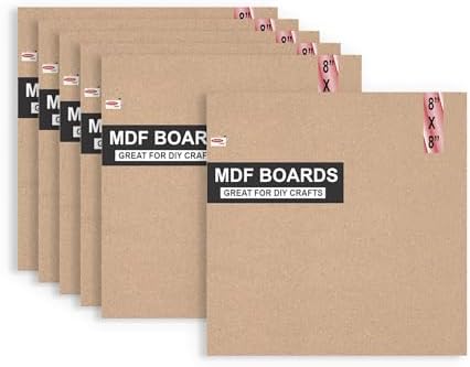 Variety Canvas 6 Piece A4 Size MDF Boards for Art and Craft, Wood MDF ...