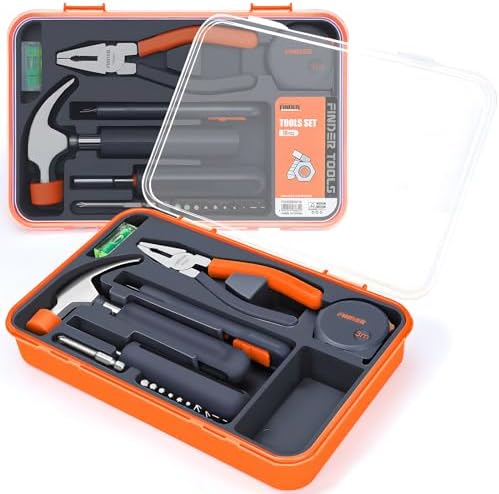 Finder Small Tool Kit 19 Piece General Household Tool Set, Mini Tool ...