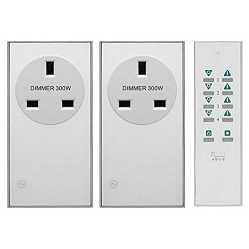 LightwaveRF Remote Control Dimmable Socket Kit - 2 pack - White ...