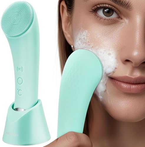 Amazon.com: PRITECH Silicone Face Scrubber, Rechargeable Facial ...