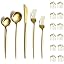 Amazon.com | Evanda Gold Silverware Set 60 Piece Service for 12 ...