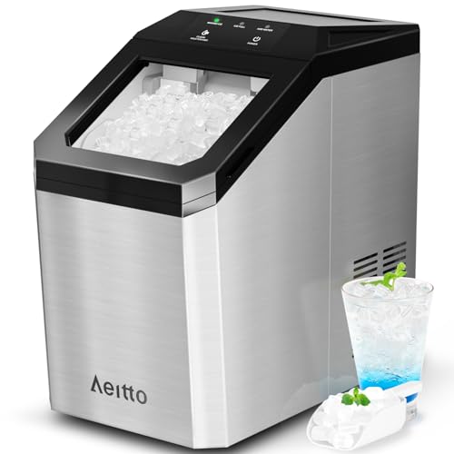 Aeitto Nugget Ice Maker Countertop, 55lbs/Day, Large Capacity Chewable ...